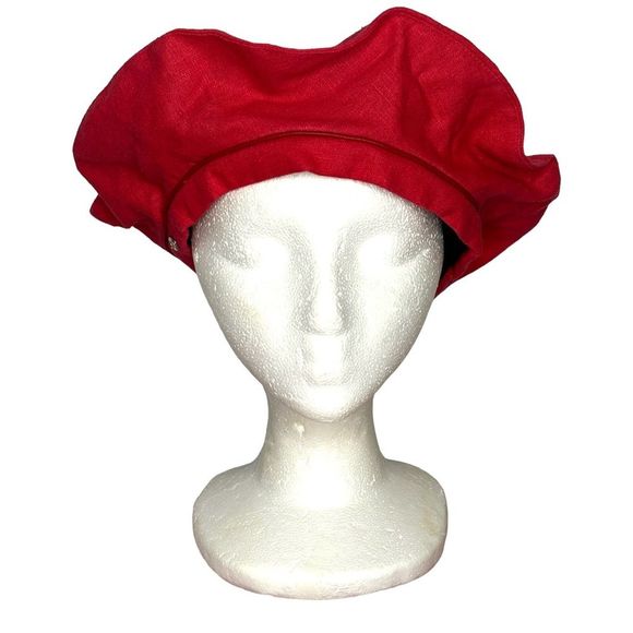 Accessories | Nwt Mayser Red 10 Linen Rare Beret Large Hat | Poshmark